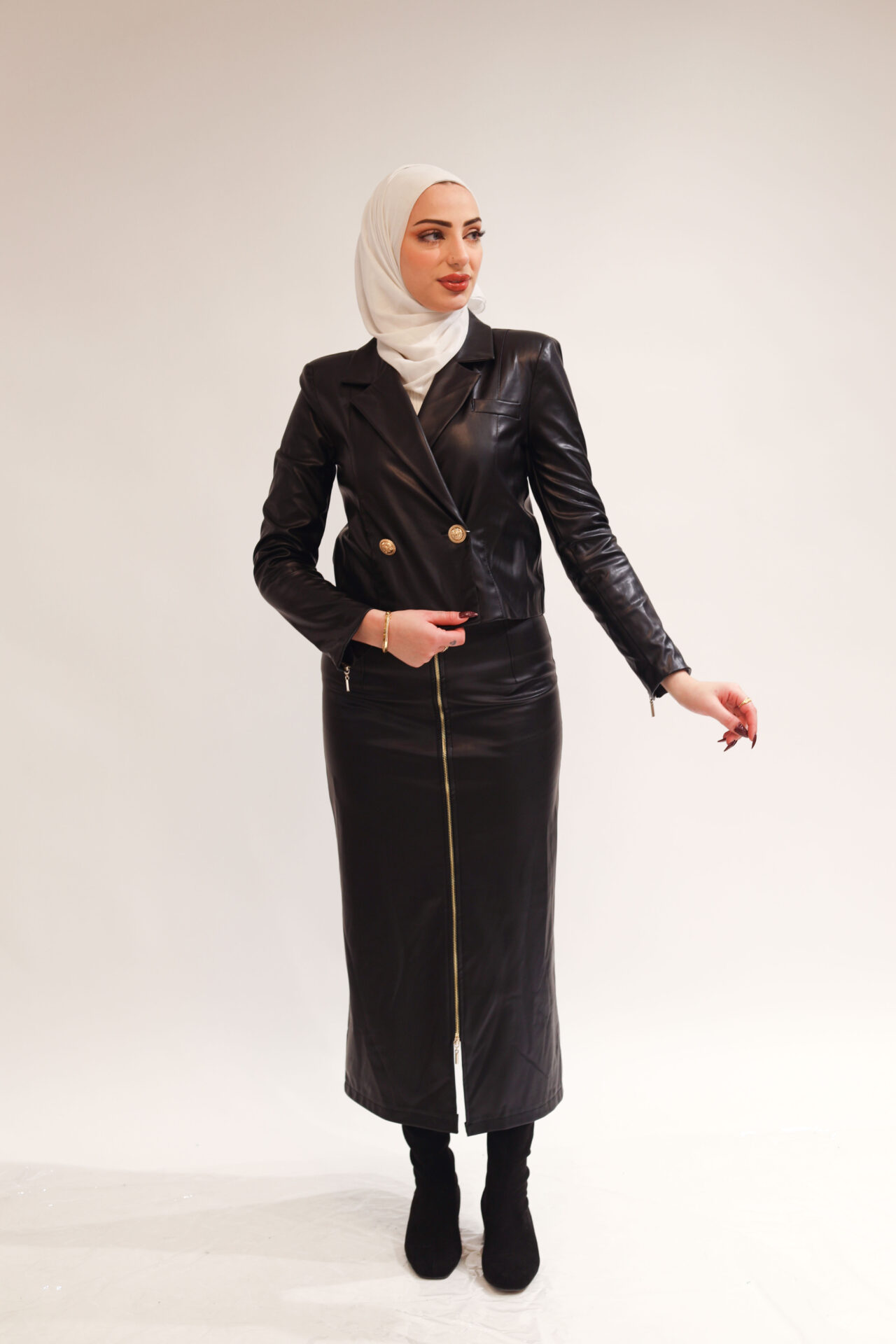 Leather two-piece set – HK Boutique